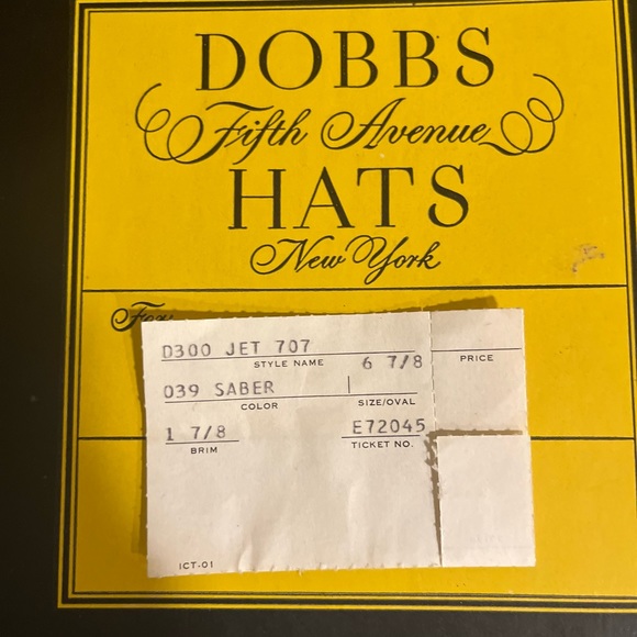 Dobbs Fifth Avenue New York | Other | Rare Vintage Dobbs Hat 6 78 Style ...